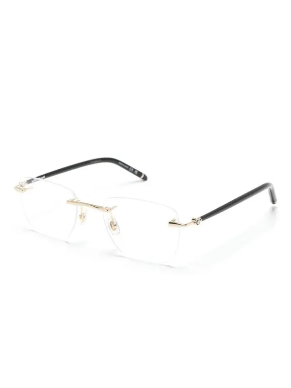 Montblanc Rimless Square-frame Glasses - Black