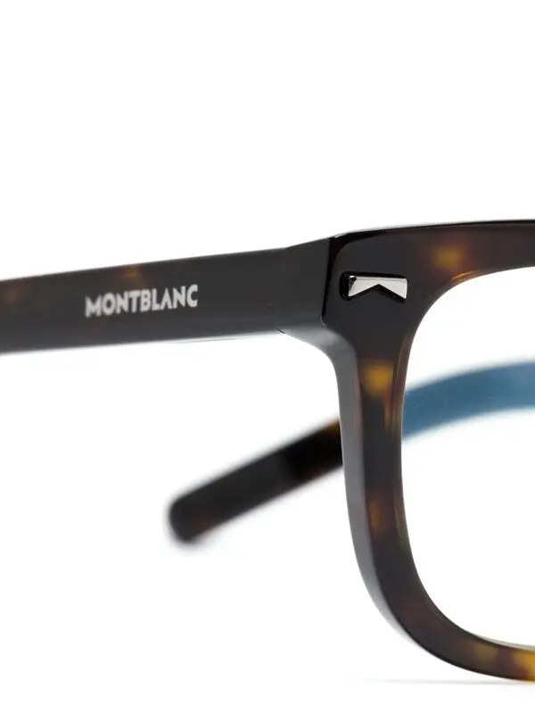 Montblanc Tortoiseshell Square-frame Glasses