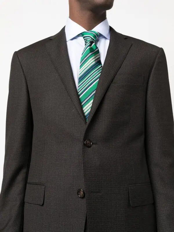 Corneliani Single-breasted Virgin Wool Suit - Brown