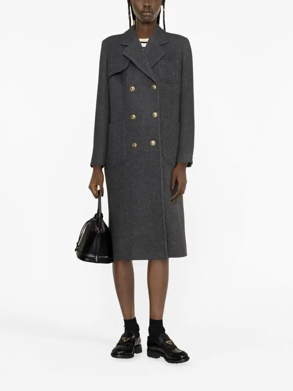 Sandro Double-breasted Midi Coat