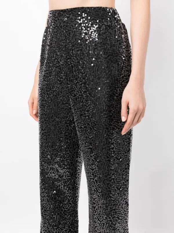 ANOUKI High-waisted Sequin-embellished Trousers