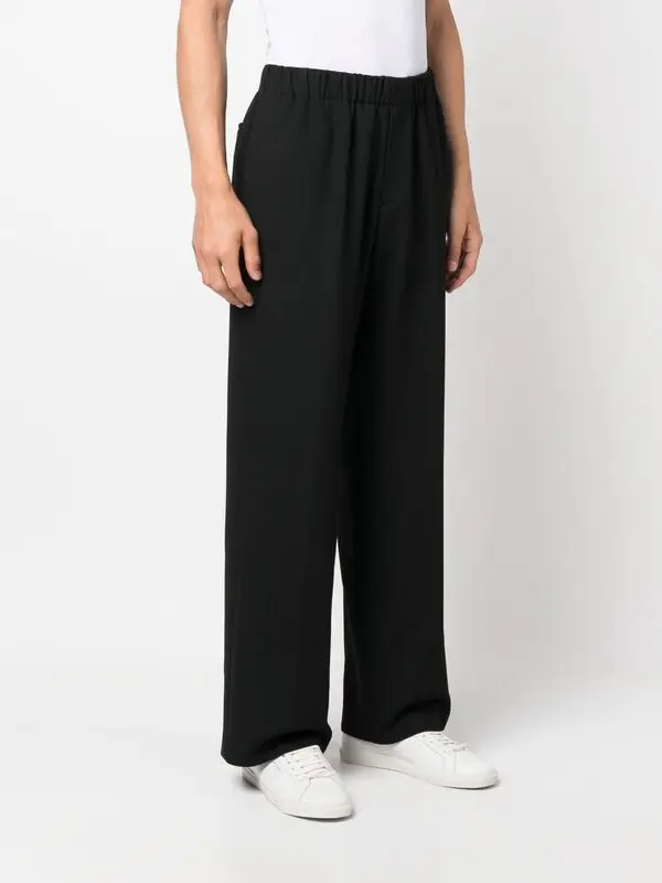 Sandro Elasticated Cotton Wide-leg Trousers