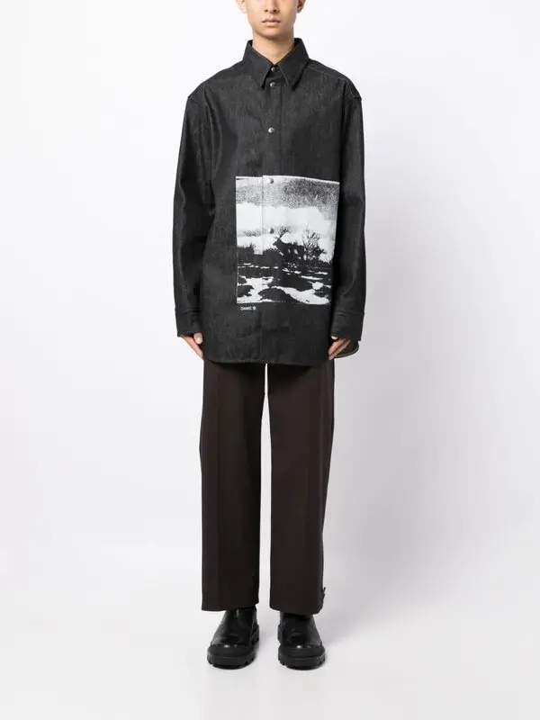 OAMC Graphic-print Cotton Shirt