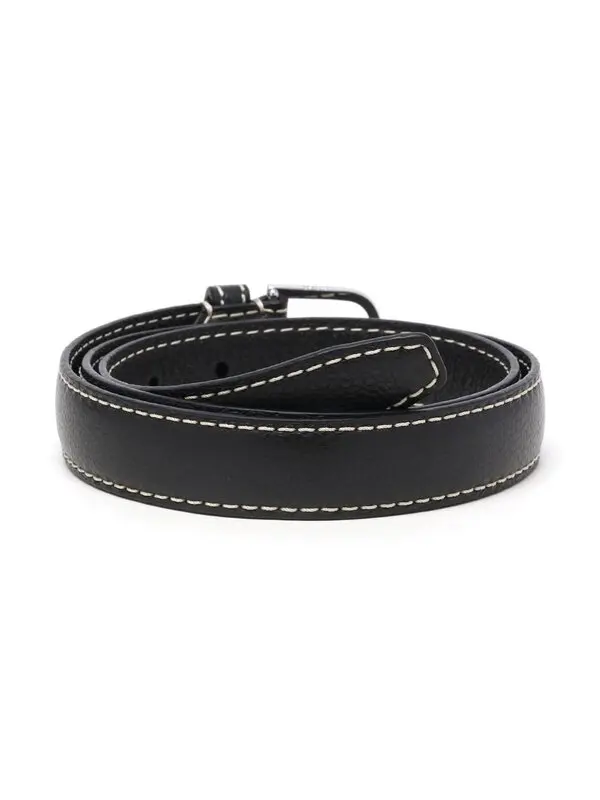 TOTEME Stitch-detail Leather Belt - Black