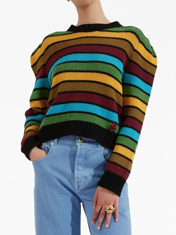La DoubleJ Striped Knitted Jumper
