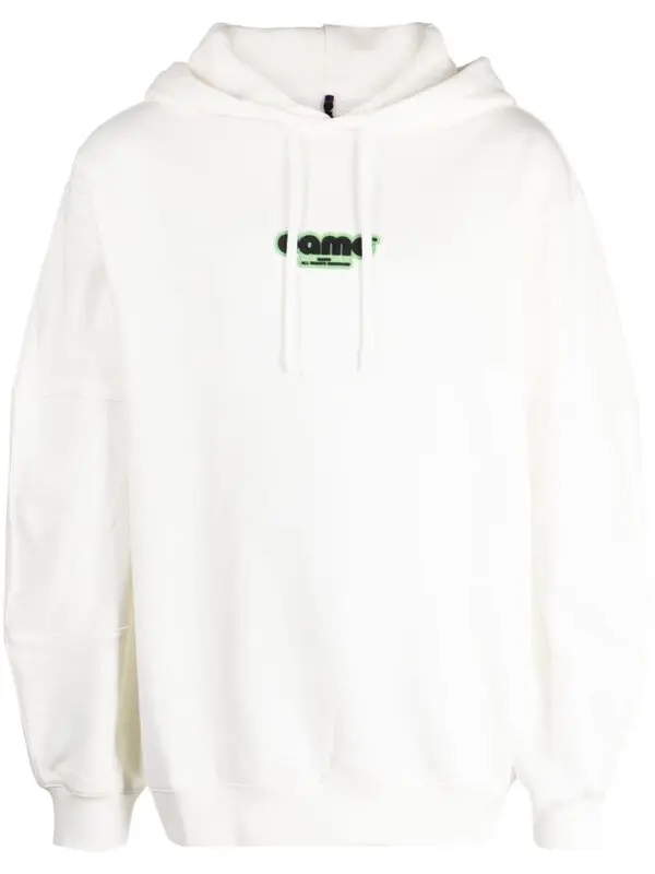 OAMC Logo-patch Cotton Hoodie - White