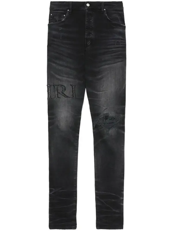 Amiri Crystal-embellished Skinny Jeans