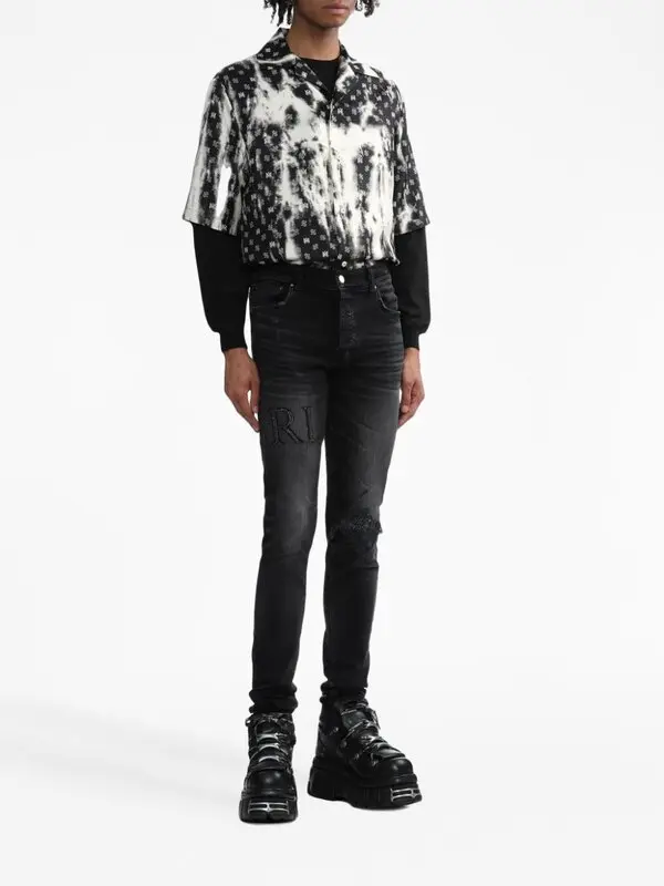 Amiri Crystal-embellished Skinny Jeans