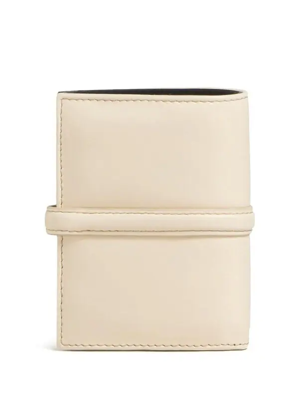 Marni Prisma Logo-engraved Leather Wallet - Neutrals