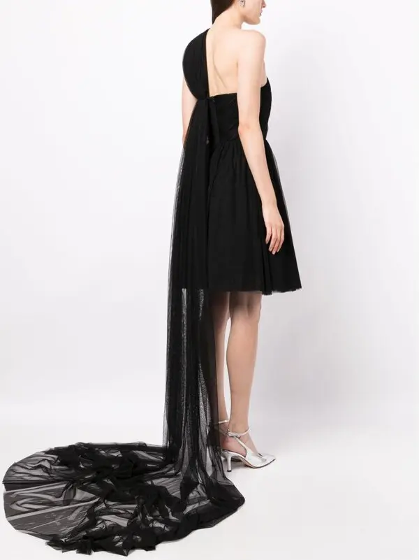 ANOUKI One-shoulder Ruffle-hem Dress