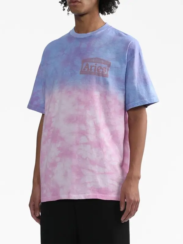 Aries Logo-print Tie-dye T-shirt