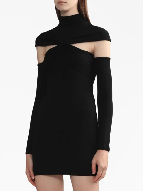 Coperni Cut-out Twisted Wool Minidress
