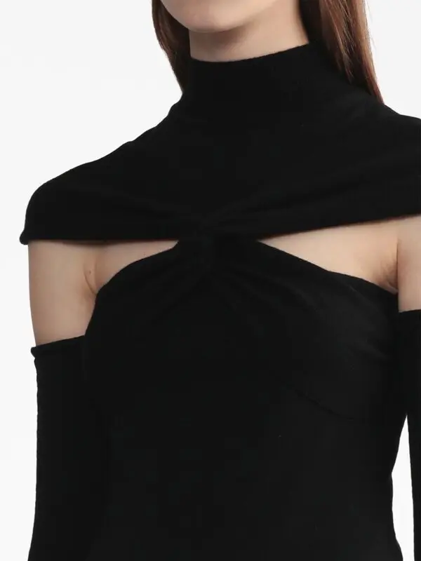 Coperni Cut-out Twisted Wool Minidress