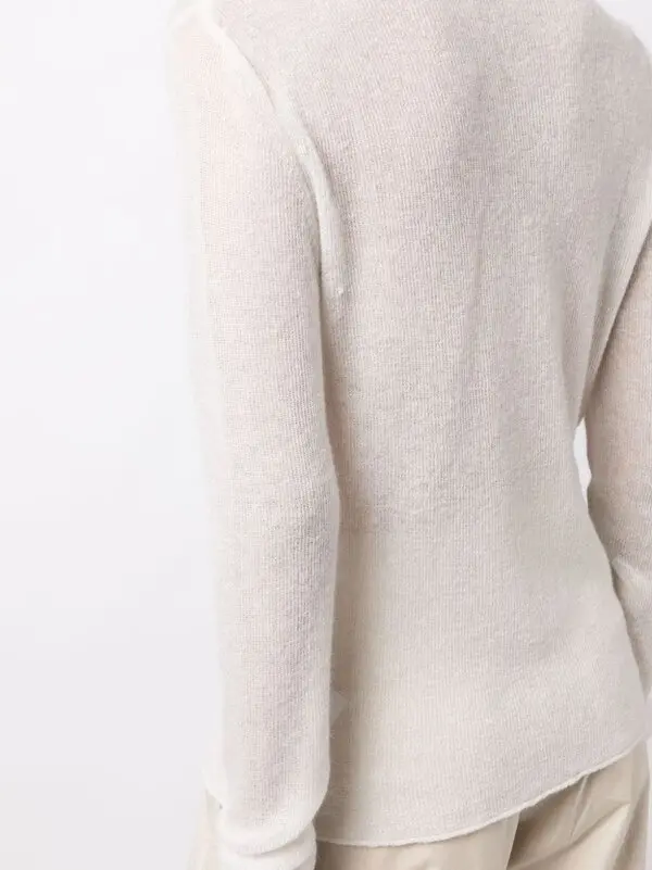 LOW CLASSIC Semi-sheer Fine-knit Jumper