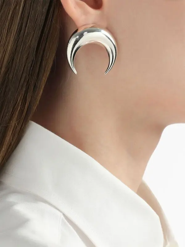 MARINE SERRE Moon Polished Earrings