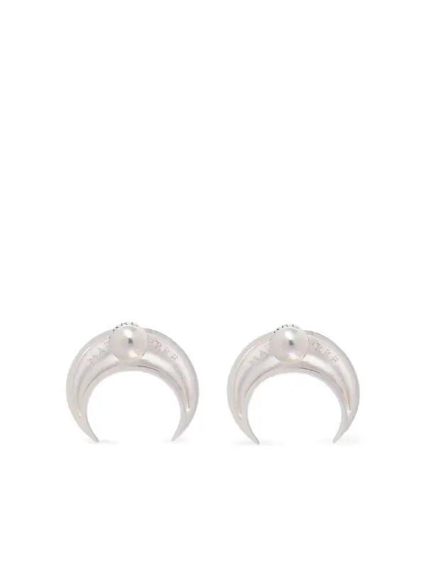 MARINE SERRE Moon Polished Earrings