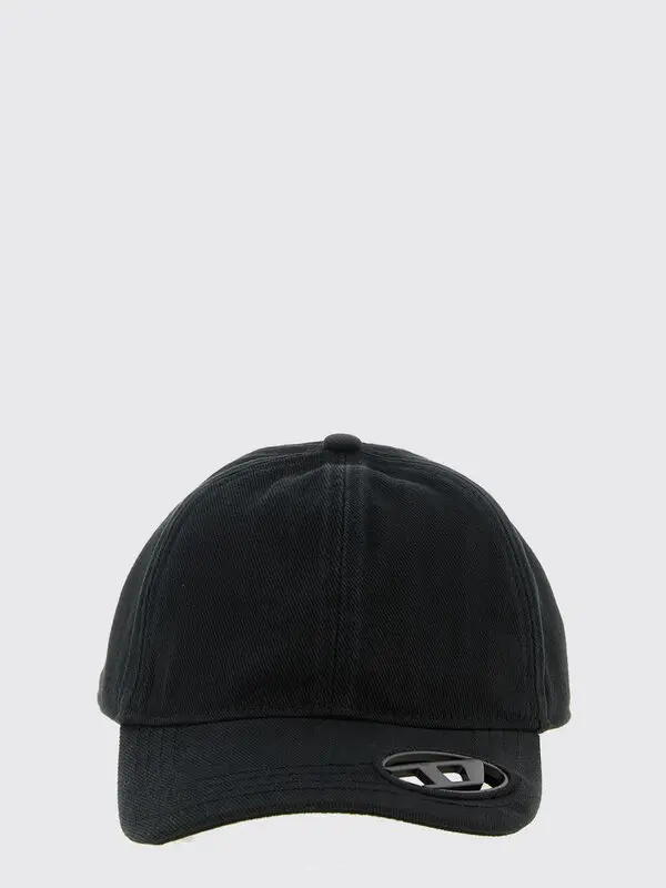 DIESEL Cotton Baseball Cap With Logo - Black