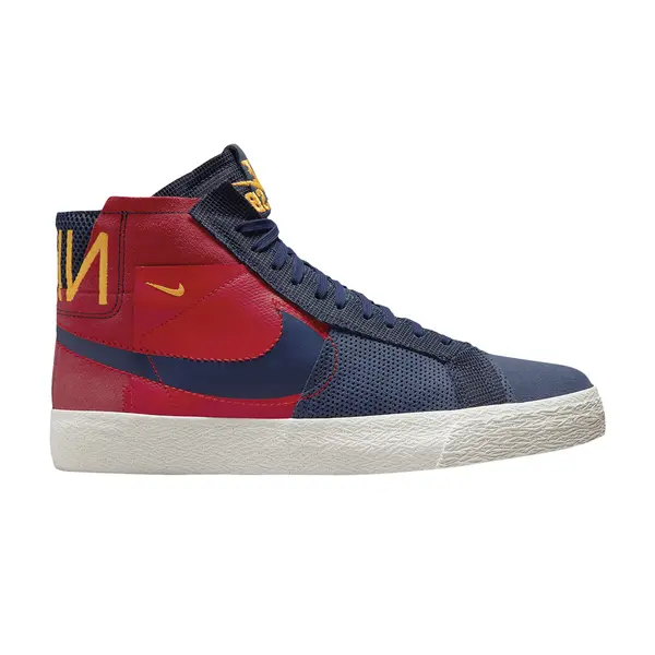 Nike Zoom Blazer Mid Premium Sb Deconstructed Barcelona Sneakers - Red