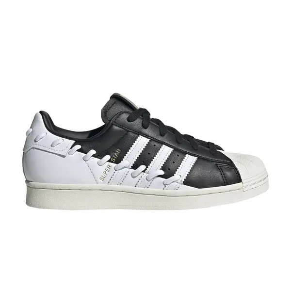 Adidas Superstar Stitched Sneakers - Black