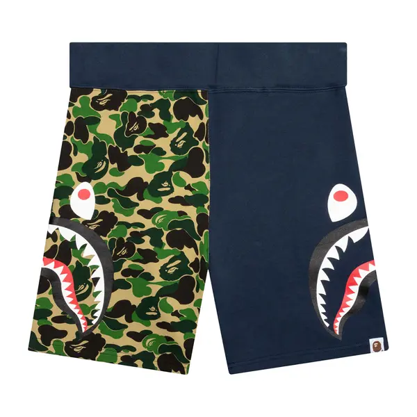 A BATHING APE Abc Camo Side Shark Sweatshorts