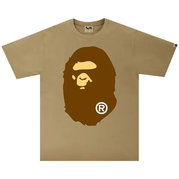 A BATHING APE Big Ape Head Tee 'beige - Cream