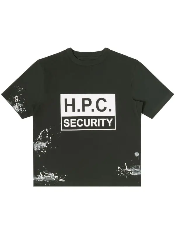 Heron Preston Security Logo-print Cotton T-shirt - Black