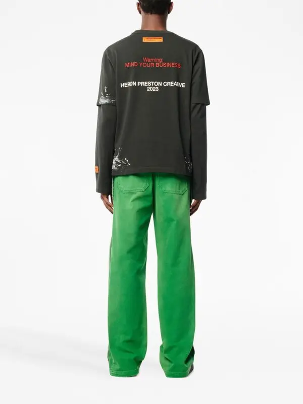 Heron Preston Security Logo-print Cotton T-shirt - Black