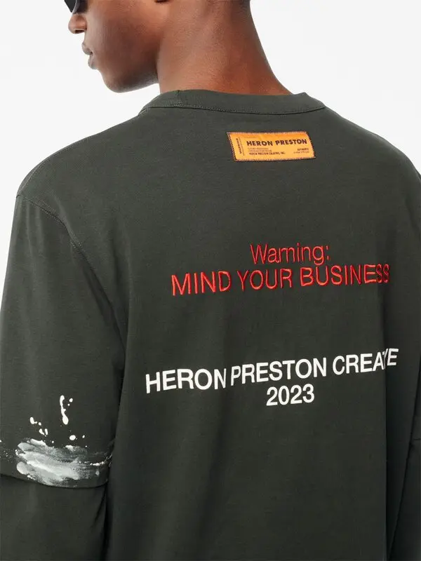 Heron Preston Security Logo-print Cotton T-shirt - Black