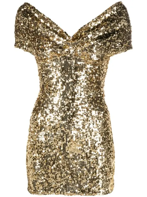 ATU BODY COUTURE Off-shoulder Sequin Mini Dress