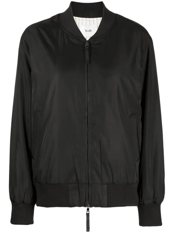 B+AB Baseball-collar Zip-up Bomber Jacket