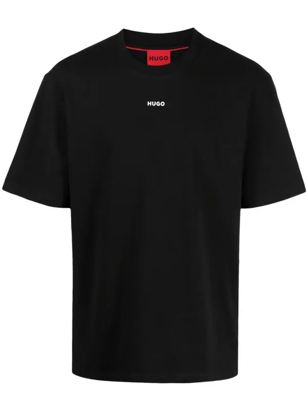 Hugo Logo-print Cotton T-shirt - Black