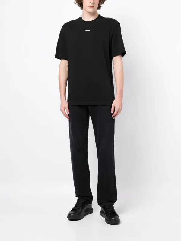Hugo Logo-print Cotton T-shirt - Black