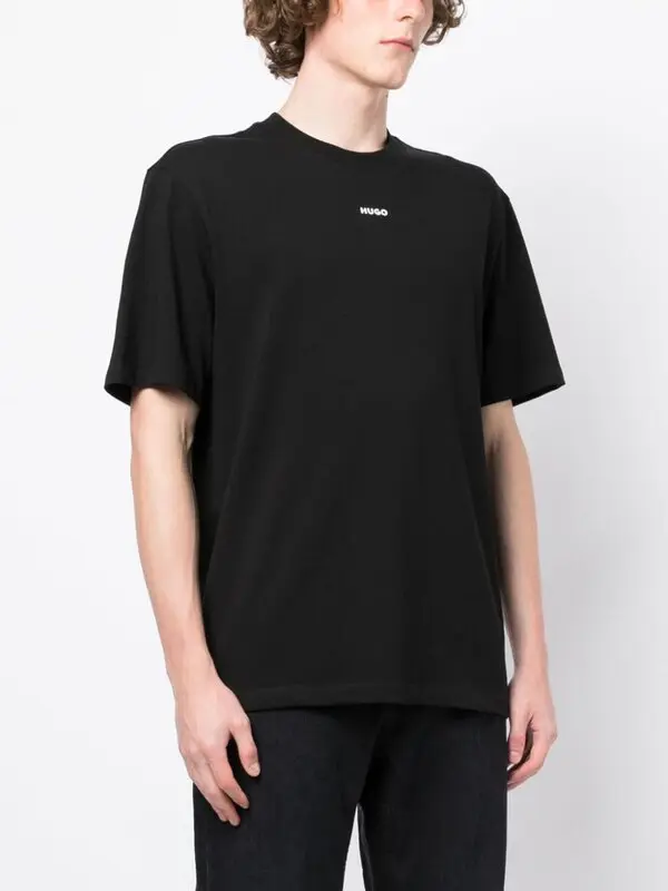 Hugo Logo-print Cotton T-shirt - Black