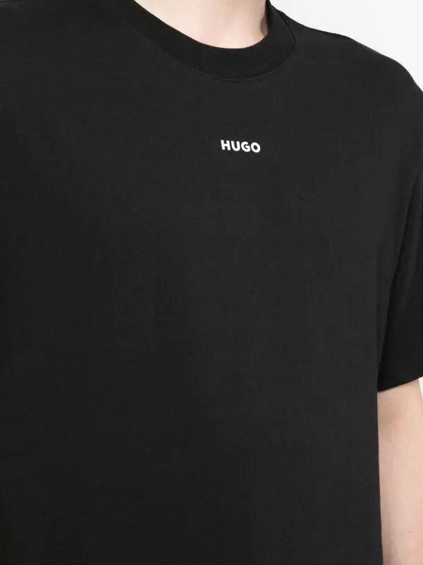 Hugo Logo-print Cotton T-shirt - Black