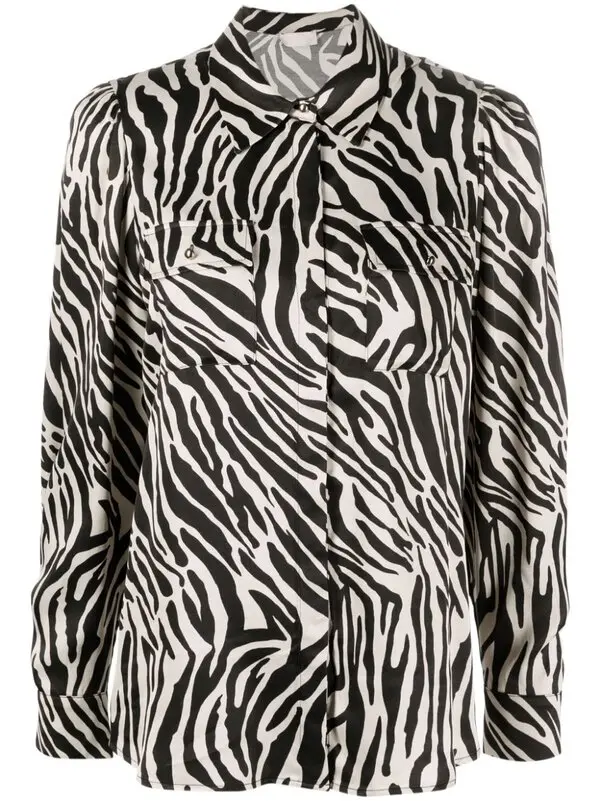 Liu Jo Zebra-print Satin Shirt