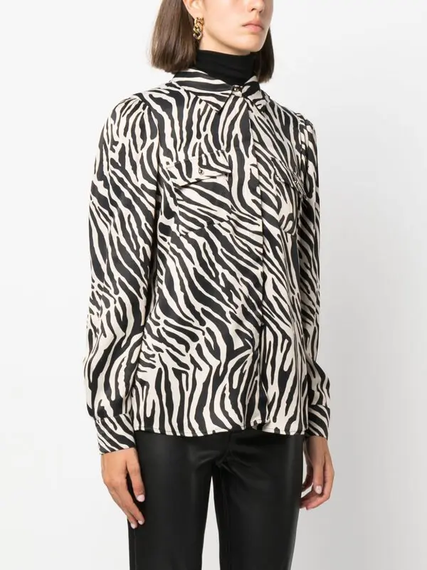 Liu Jo Zebra-print Satin Shirt