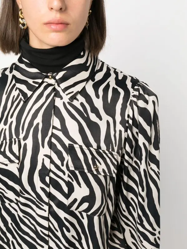 Liu Jo Zebra-print Satin Shirt