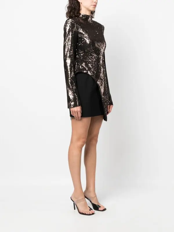 GENNY Sequin-embellished Layered Minidress