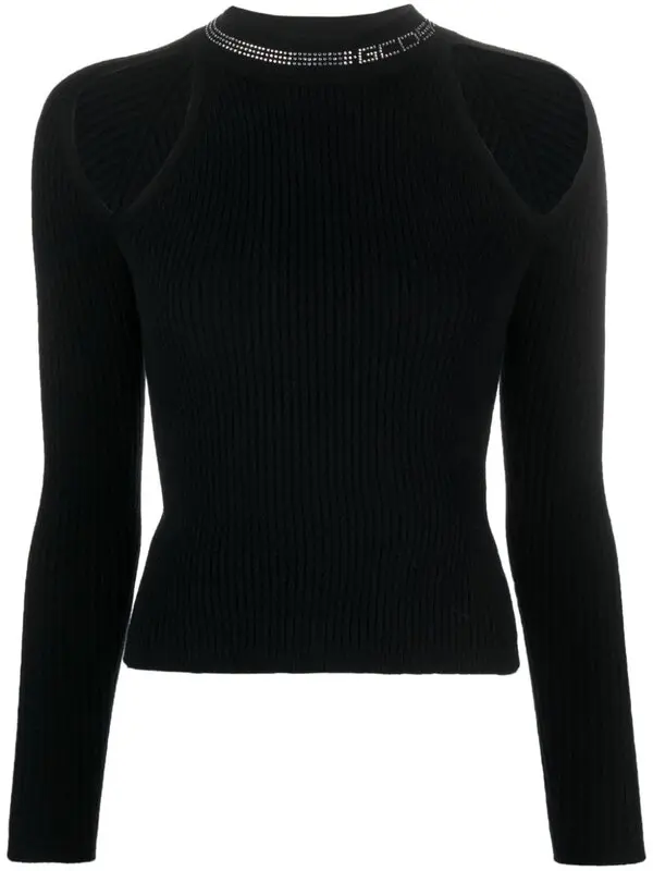 Gcds Rhinestone-embellished Knitted Top