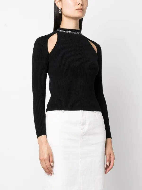Gcds Rhinestone-embellished Knitted Top