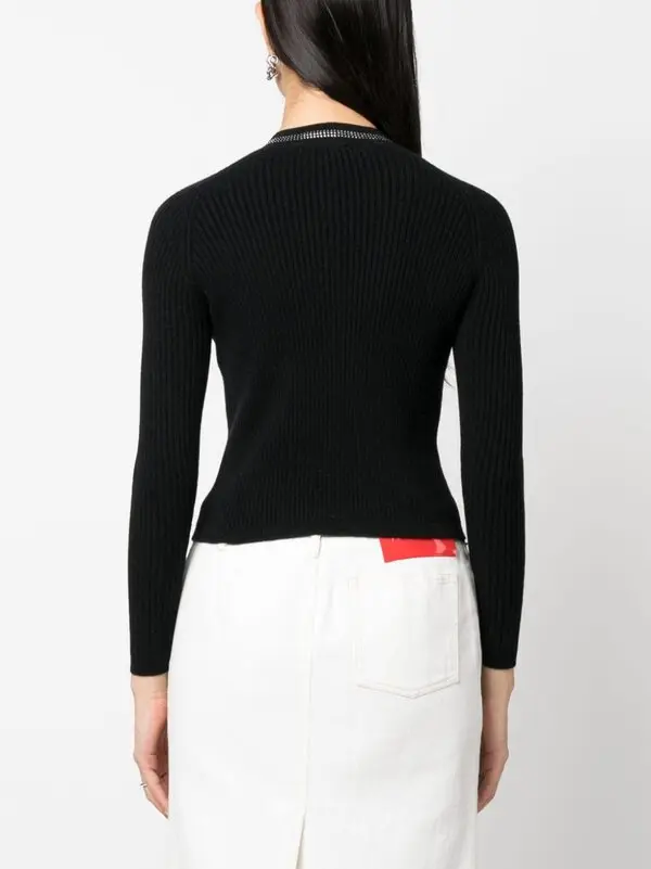 Gcds Rhinestone-embellished Knitted Top