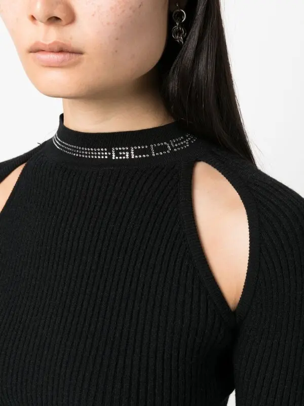 Gcds Rhinestone-embellished Knitted Top