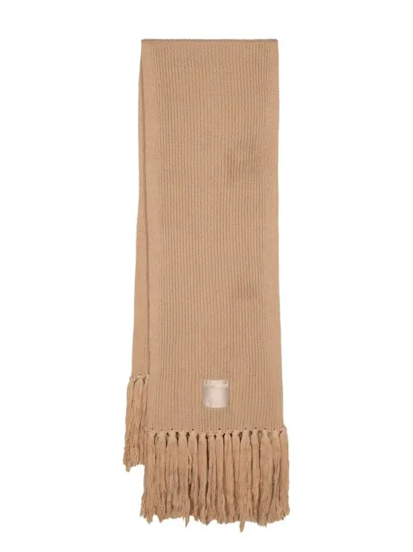 Patrizia Pepe Ribbed-knit Wool Scarf