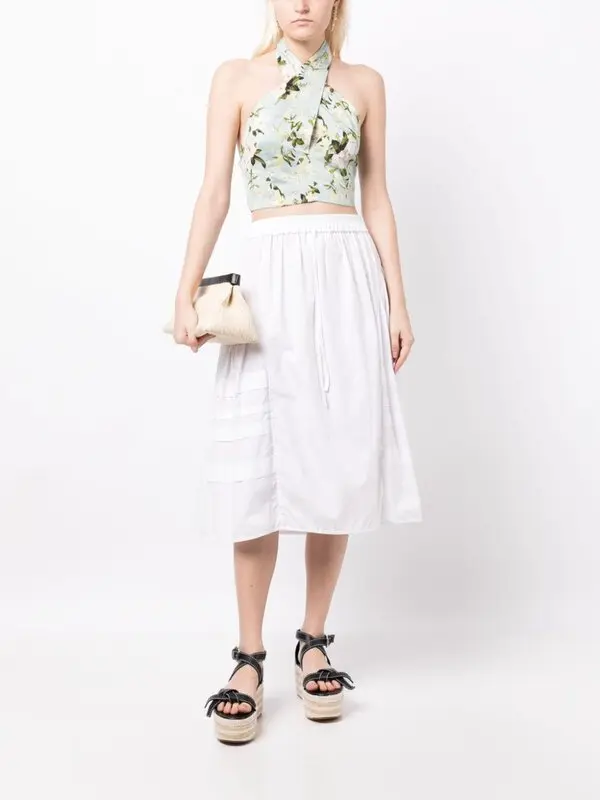 Erdem Luna Floral-print Top - Green