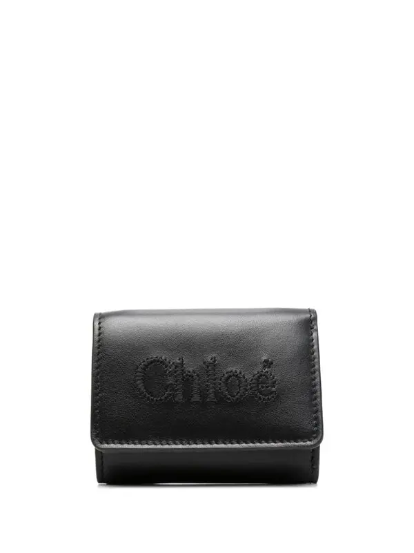 Chloé Mini Sense Leather Wallet - Black