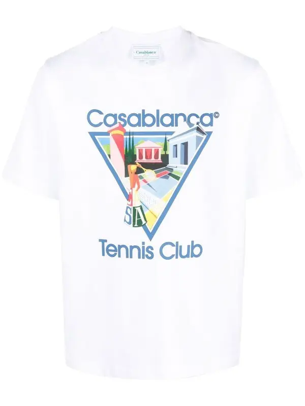 Casablanca La Joueuse" Organic Cotton T-shirt - White