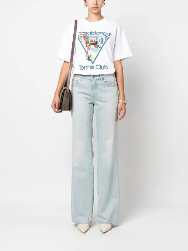 Casablanca La Joueuse" Organic Cotton T-shirt