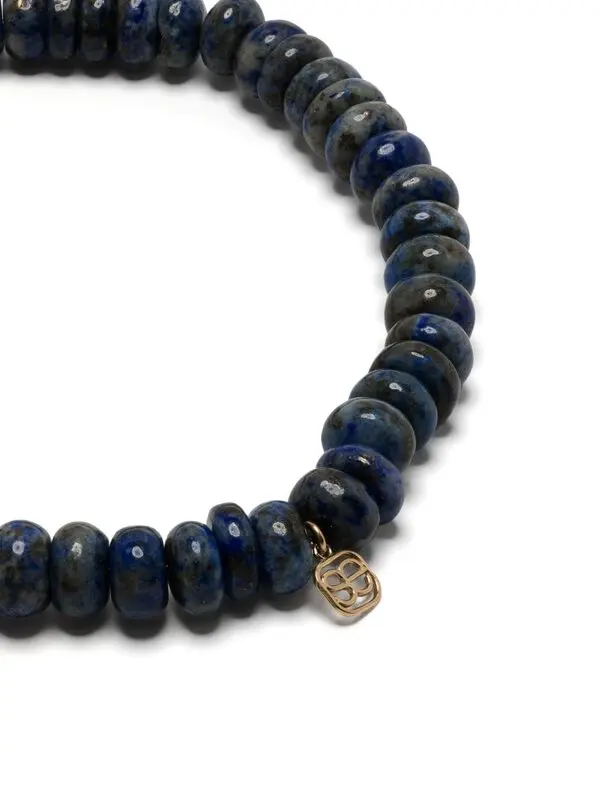 SYDNEY EVAN 14kt Yellow Gold Lapis Lazuli Beaded Bracelet - Blue