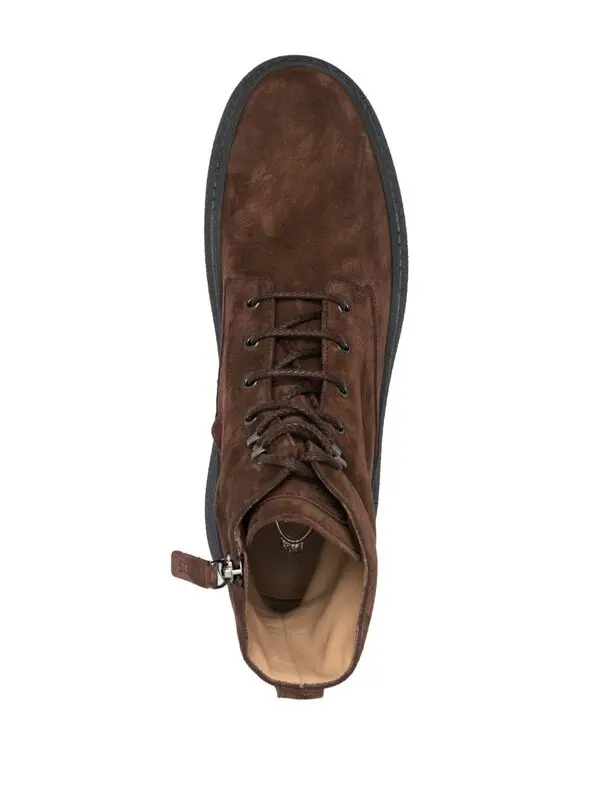 TOD'S Logo-patch Boots - Brown