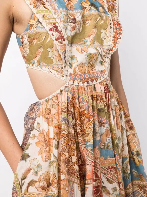 Zimmermann Chintz Floral-print Midi Dress